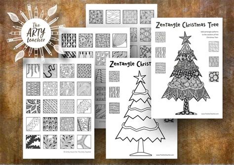 Christmas Tree Zendoodle The Arty Teacher Zendoodle Zentangle