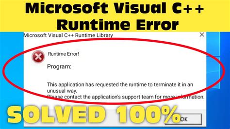 Fix Microsoft Visual C Runtime Library Assertion Failed Error Fix Microsoft Visual C