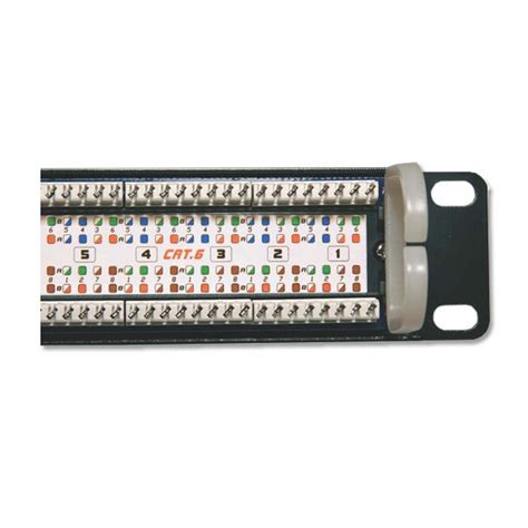 24 Port CAT6 RJ 45 Patch Panel 1U Black Lindy Australia