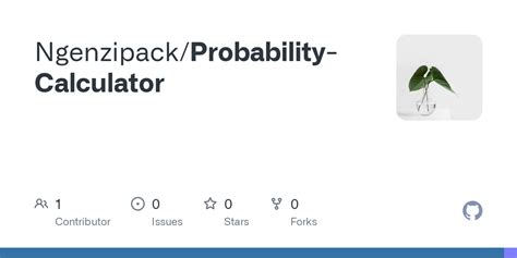 Github Ngenzipack Probability Calculator