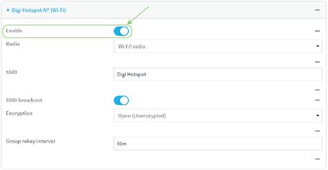 Enable Hotspot Using The Default Configuration