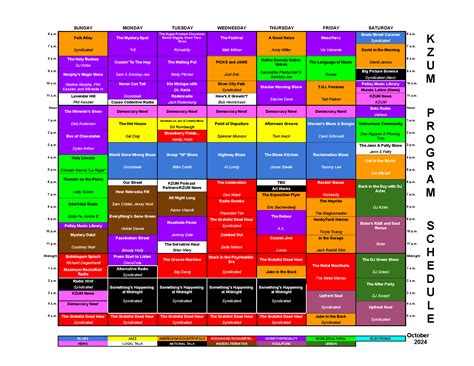 New Shows And Showtimes Updated Kzum Program Schedule Kzum 893 Fm