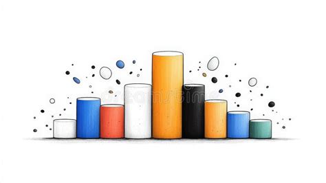Colorful Abstract Bar Graph Illustration With Dynamic Shapes And
