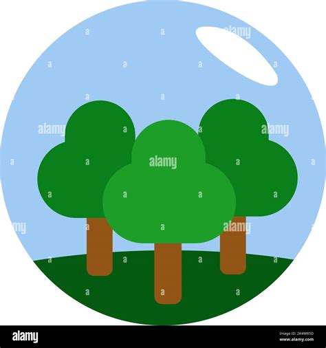 Three Trees Illustration Vector On A White Background Stock Vector
