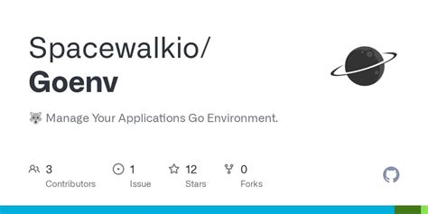 Github Spacewalkiogoenv 🐺 Manage Your Applications Go Environment