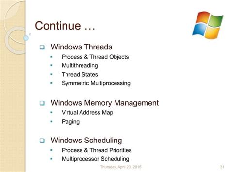 Windows Os Architecture In Summery Ppt
