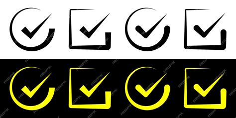 Premium Vector Check Mark Sign Symbol Checkbox Icon
