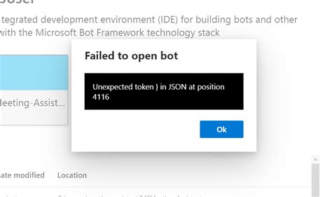 Unable To Open Bot Error · Issue 3107 · Microsoftbotframework Composer · Github