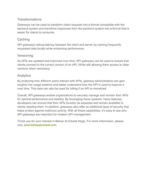 role of api gateways in api management pdf