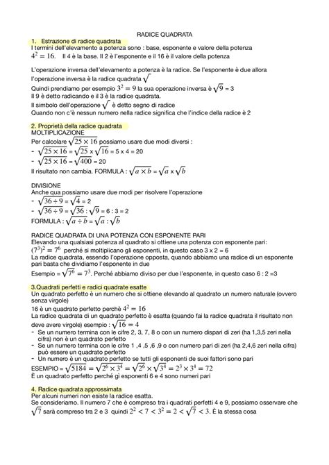 Schemi Di Matecamatica Per Scuole Medie Schemi E Mappe Concettuali Di Matematica Docsity