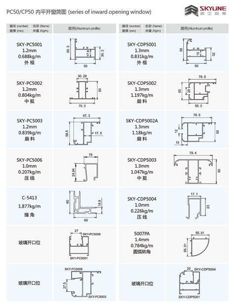 PC50 CP50内平开窗 佛山市银正铝业有限公司
