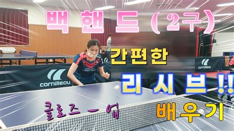 백드라이브 족집게 레슨 🏓 탁구탁구백드라이브전티탁구 Youtube