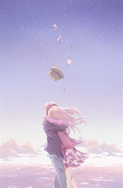 Cute Anime Couple Cuddling Drawings ~ Ghalibah Mardhatillah