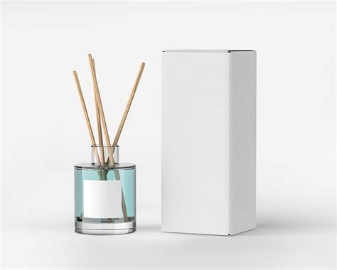 Free Reed Diffuser With Packaging Box Mockup