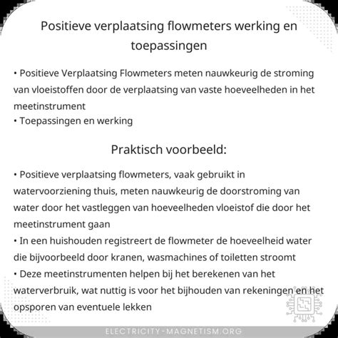 Positieve Verplaatsing Flowmeters Werking En Toepassingen