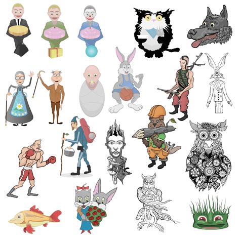 Cartoon Characters Grass Rabbit Character Vector Rabbit Clipart Grass Clipart Cartoon Clipart