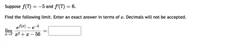 Solved Suppose F 7 5 And F 7 6 Find The Following Chegg Com