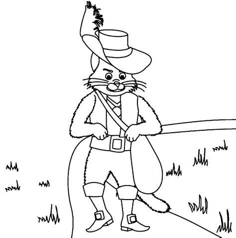 Розмальовки кіт у чоботях