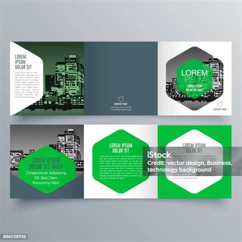 브로셔 디자인 브로셔 템플릿 창조적인 삼중 트렌드 브로셔 3단 브로슈어에 대한 스톡 벡터 아트 및 기타 이미지 3단 브로슈어