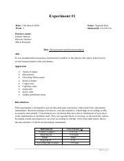 Learning Measurement And Instrumentation Experiment With Course Hero