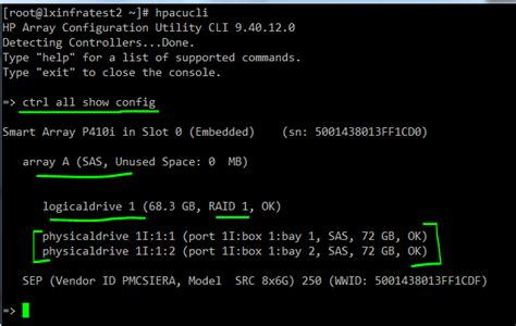 Linux Experiences For You HP ARRAY CONFIGURATION UTILITY Cli Hpacucli Command Examples