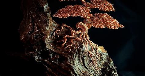 Copper Coloured Wire Tree On Mopani Root Album On Imgur