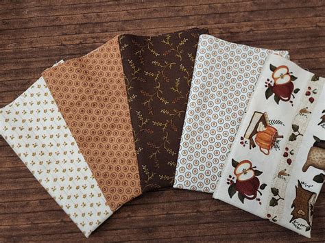 Hello Fall By Hannah West For Henry Glass 5 Piece Half Yards Bundle Pack