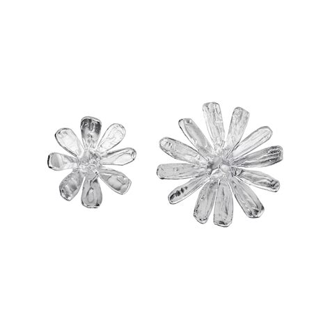 Silver Daisy Stud Earrings Anuka Jewellery