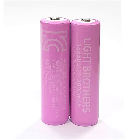 [라이트형제] Kc 보호회로 18650 3000mah 충전지 배터리 1개 티몬