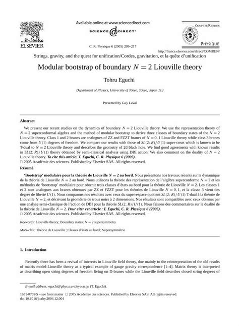 Pdf Modular Bootstrap Of Boundary Liouville Theory Dokumentips