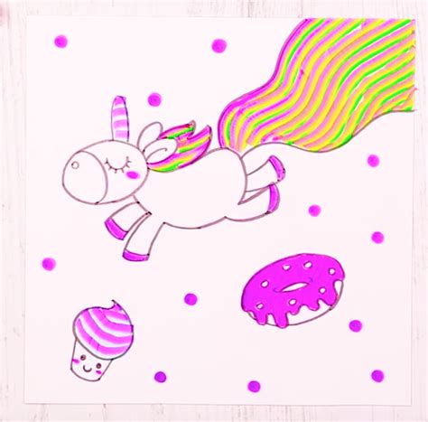 Fluffy Pink Unicorn Cute Drawings Pink Unicorn Hello Kitty
