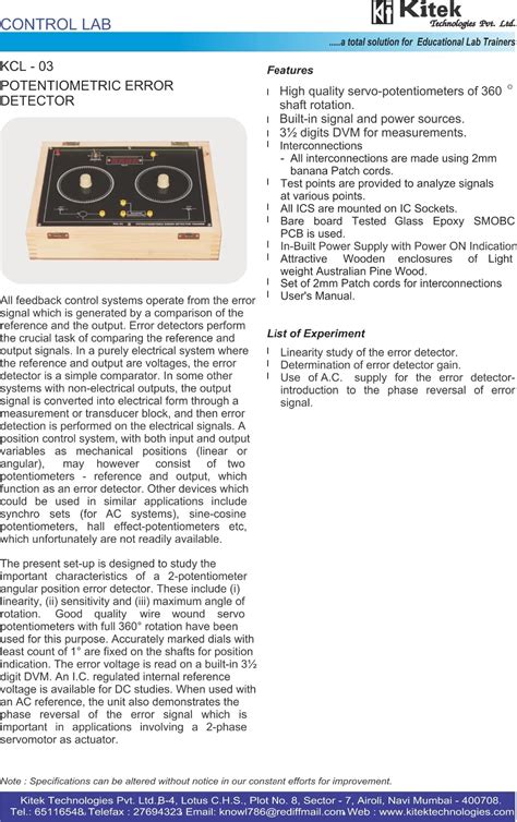 P Pi Pid Controller Trainer Instrumentation Control Lab Trainer Kit Buy P Pi Pid