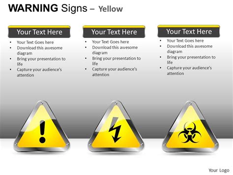 Warning Sign Yellow Powerpoint Presentation Slides Db Presentation