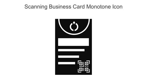 Scanning Business Card Monotone Icon In Powerpoint Pptx Png And Editable Eps Format Ppt Example