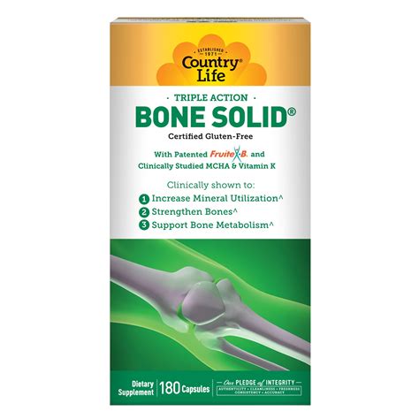 Country Life Triple Action Bone Solid® 180 Capsules
