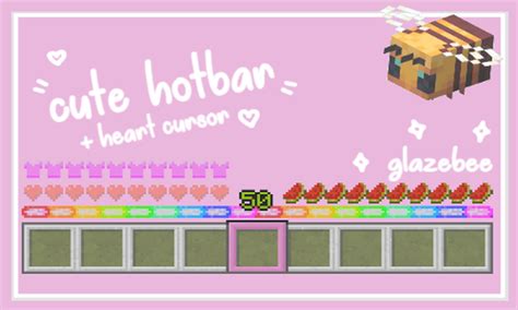 Glazebees Cute Hotbar Icons Minecraft Texture Pack