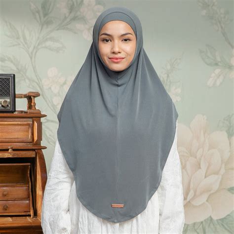 Malay Instan Hijab Lozy X Lesti Stone Grey