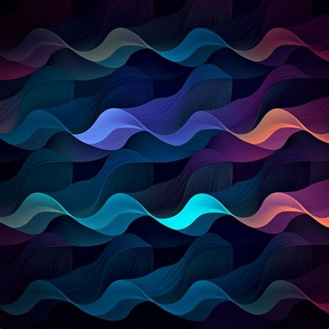Premium Ai Image A Close Up Of A Colorful Wave Pattern On A Black Background Generative Ai