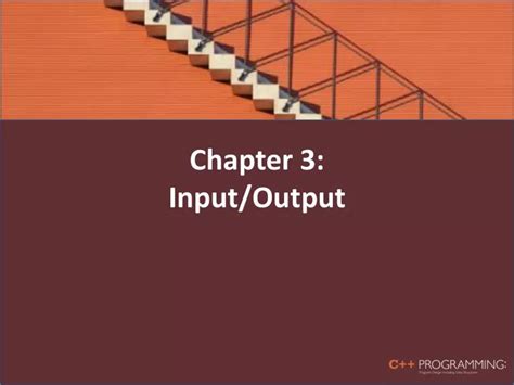 Ppt Chapter 3 Inputoutput Powerpoint Presentation Free Download