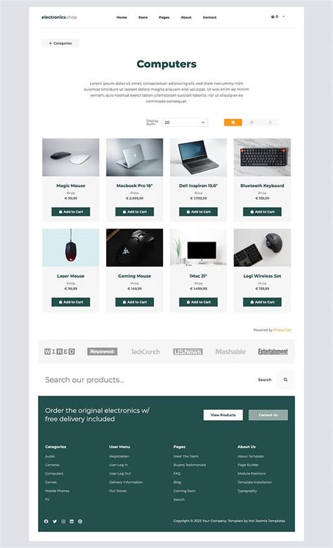 Electronics Shop E Commerce Joomla Templates Hot Themes