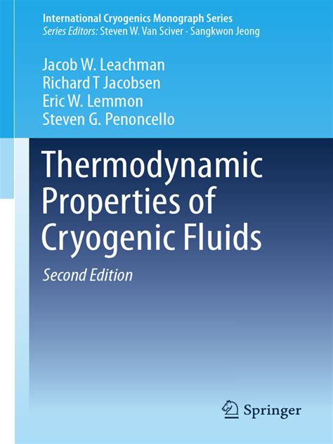 Thermodynamic Properties Of Cryogenic Fluids Pdf Temperature Heat