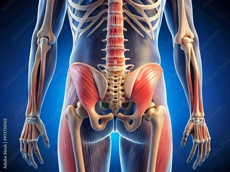 A Detailed Illustration Of The Dorsogluteal Region Showcasing The