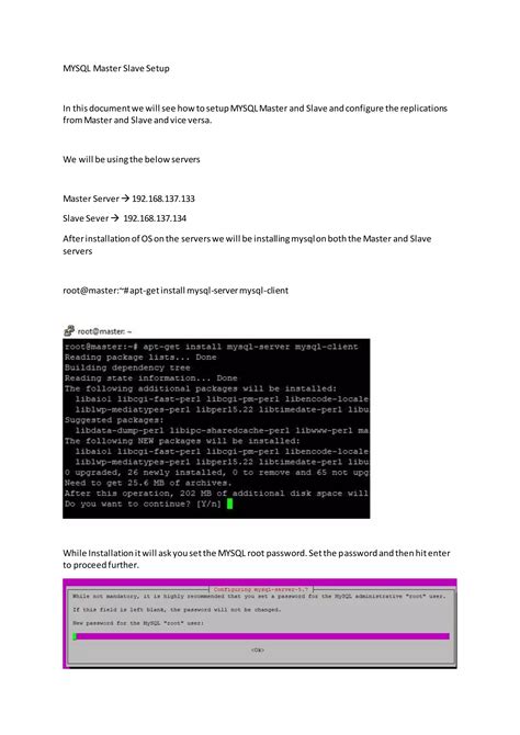 Mysql Master Slave Setup Pdf
