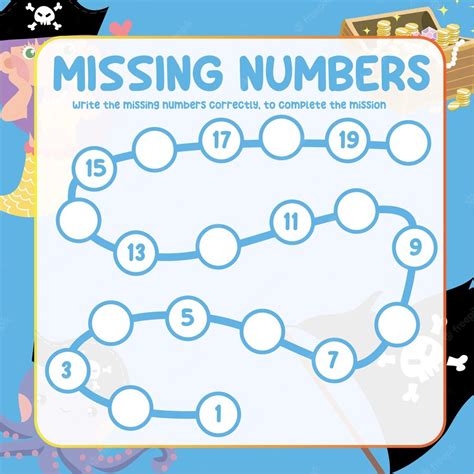 Premium Vector Missing Numbers Write The Answer Correctly
