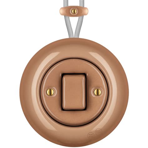 Porcelain Katy Paty Colona Round Surface Mounted Fat Button Switch