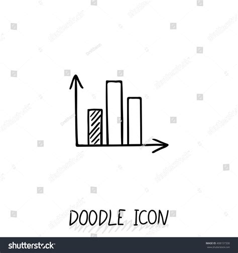 Vector Doodle Diagram Icon Chart Columns Stock Vector Royalty Free 408157330 Shutterstock