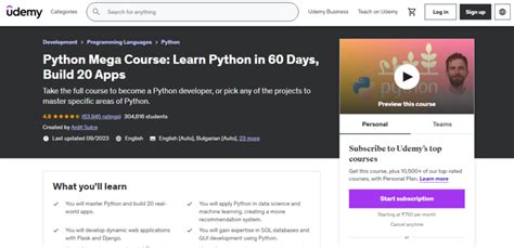 7 Best And Free Udemy Python Courses In 2025 January