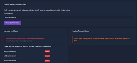 My Custom Domain Doesnt Work Hosting Support Infinityfree Forum