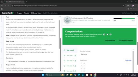 Java Hackerrank 30daysofcode Linkedlist Datastructures Asmita Deme