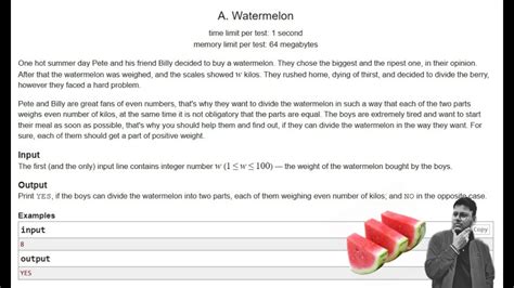 codeforce problem 4a watermelon using c and c solved in bangla